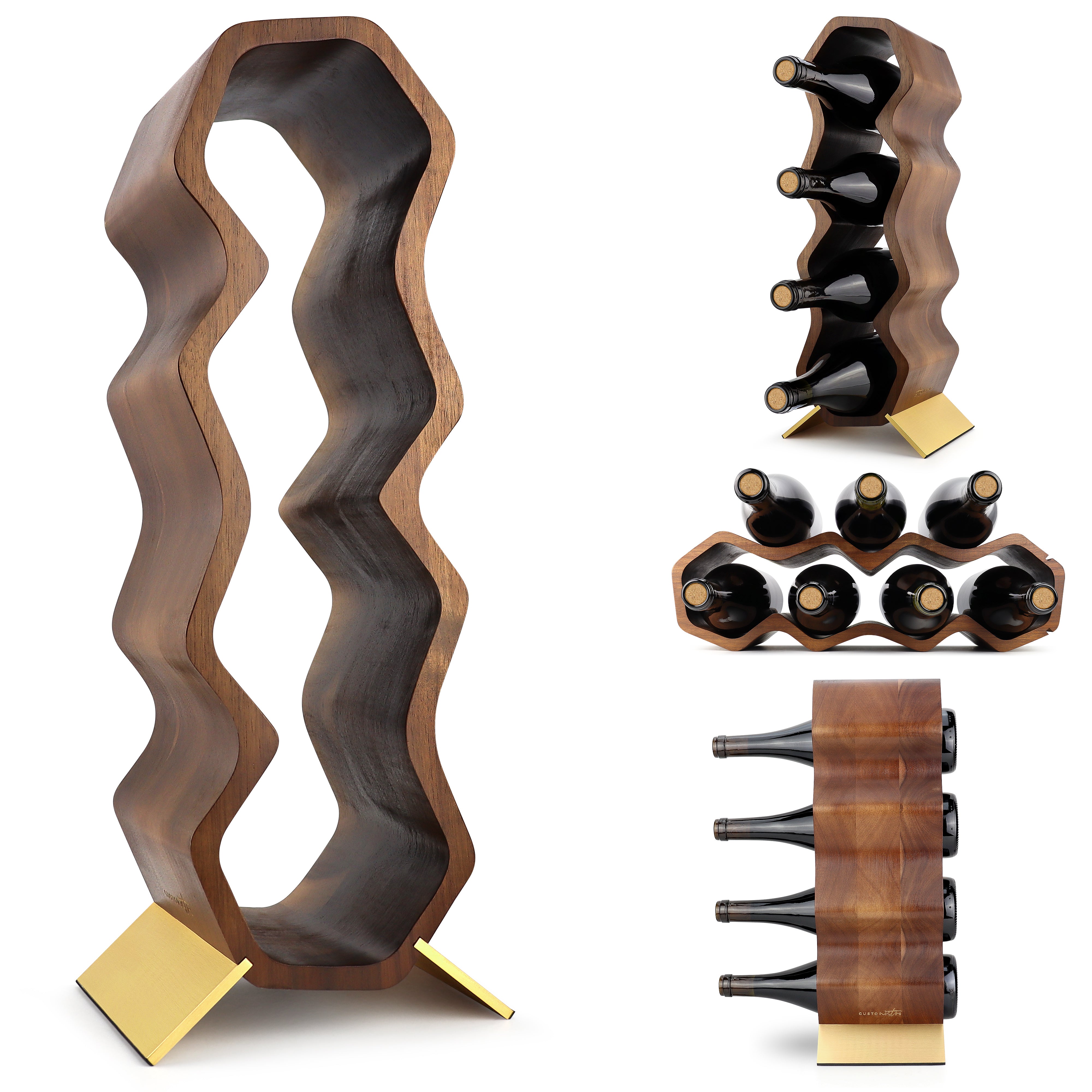 Gusto Nostro Wood Wine Rack - Acacia